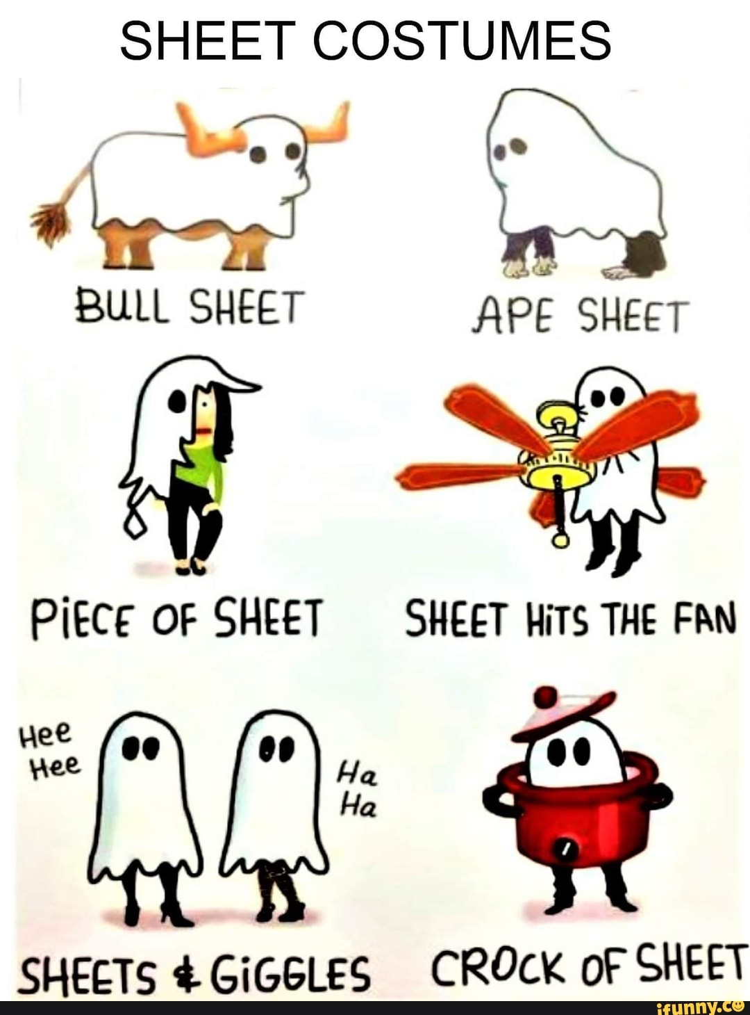 SHEET COSTUMES PiEcc SHEET SHEETS iGíGGLES CROCK 0F SHEET - iFunny