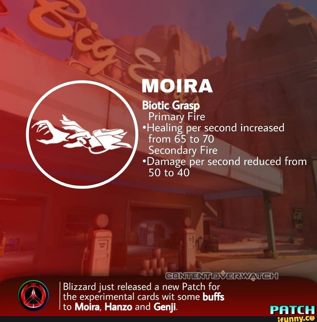 MOIRA Biotic Grasp Primary Fire *Healing per second increased from 65 ...