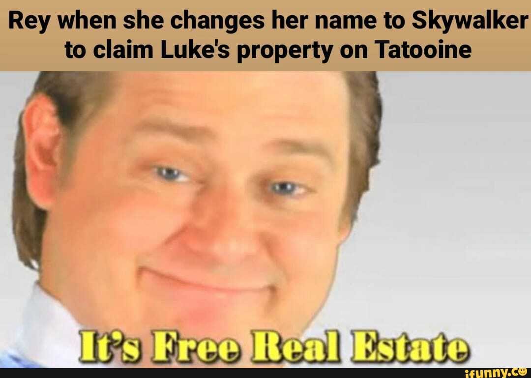 Rey when she changes her name to Skywalker to claim Luke's property on ...