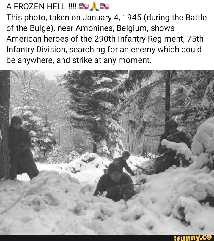 A FROZEN HELL This photo, taken on January 4, 1945 (during the Battle ...
