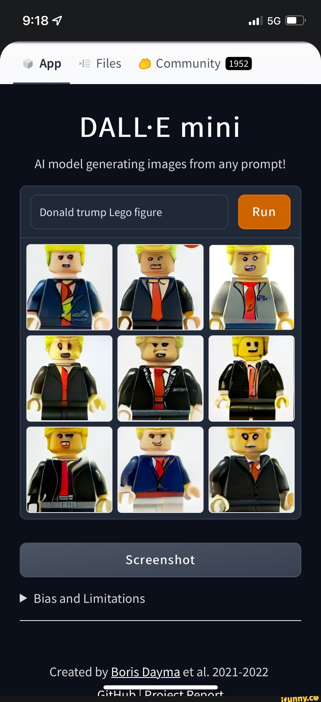 App Files Community DALL-E mini Al model generating images from any ...