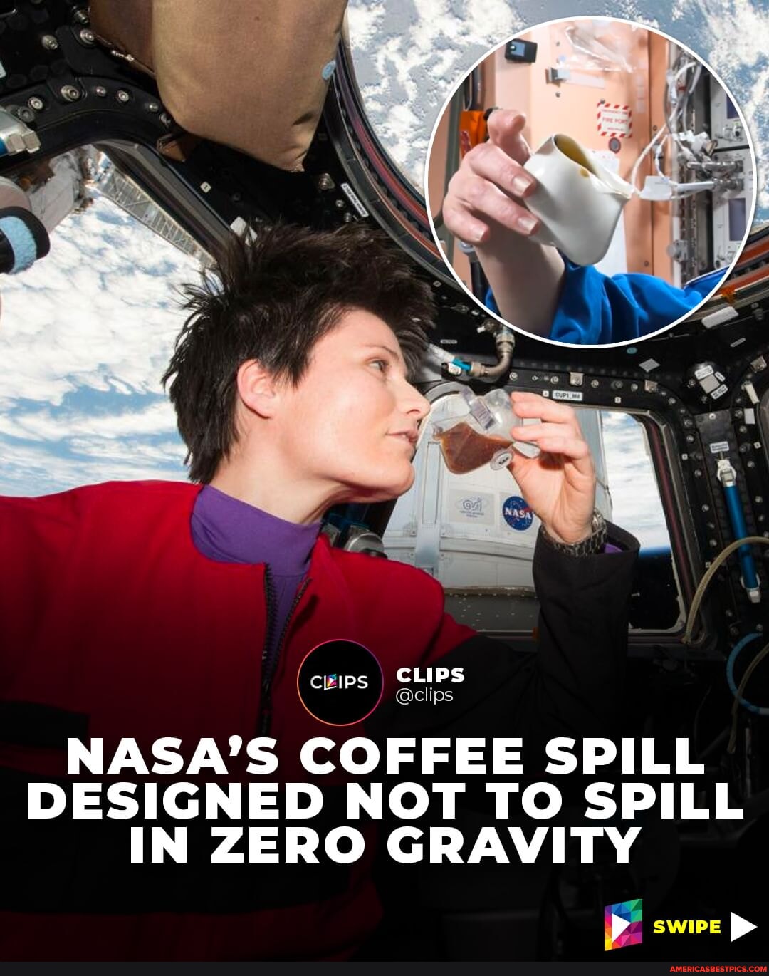 The Capillary Cup is a zero-gravity cup designed by NASA astronaut ...