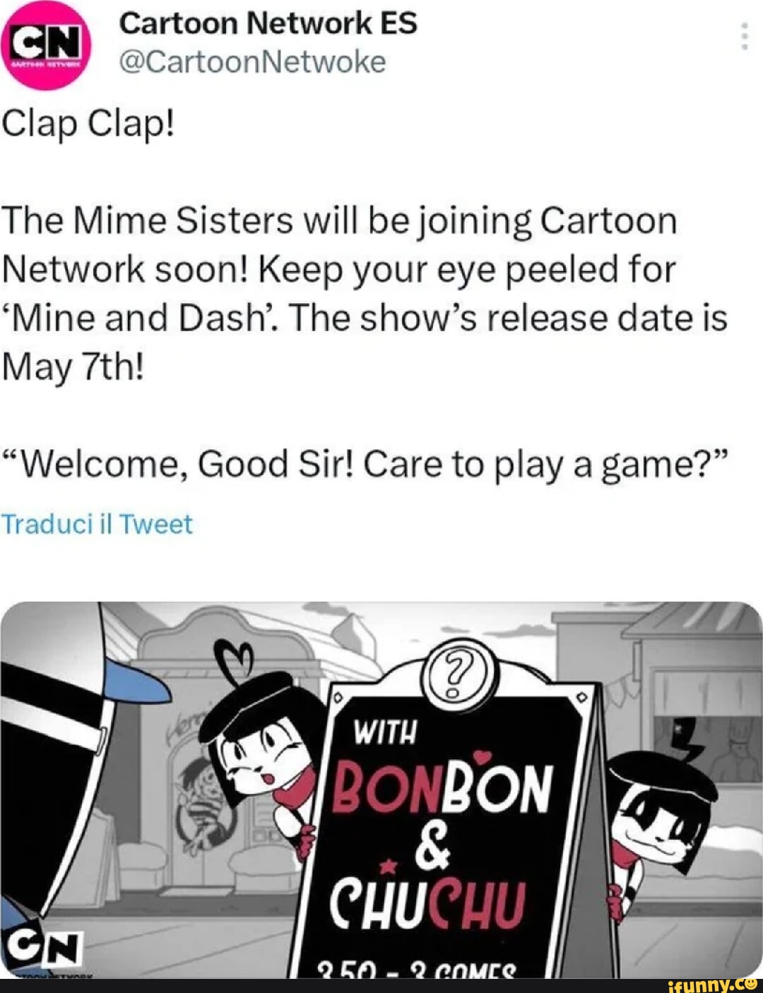 Cartoon Network ES @CartoonNetwoke Clap Clap! The Mime Sisters will be ...