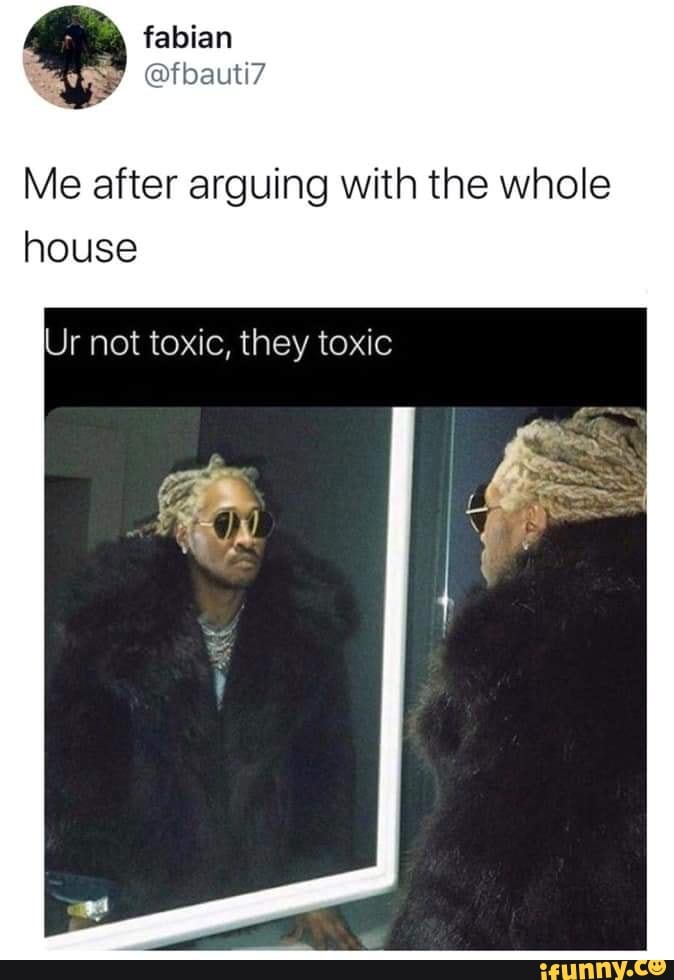 Me after arguing with the whole house Ur not toxic, they toxic - iFunny