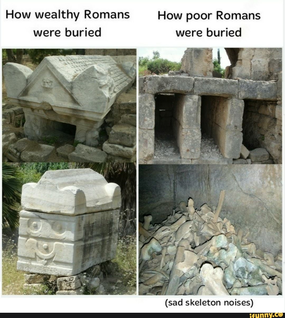 How wealthy Romans How poor Romans were buried were buried (sad ...