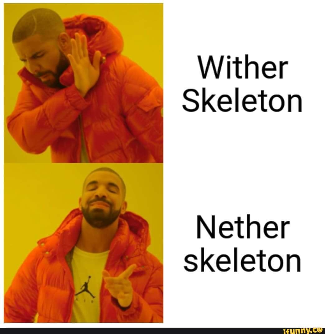 Wither Skeleton Nether skeleton - iFunny
