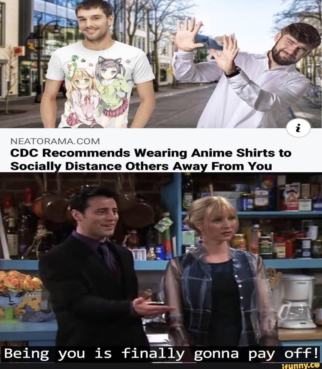 NEATORAMA.COM CDC Recommends Wearing Anime Shirts to Socially Distance ...