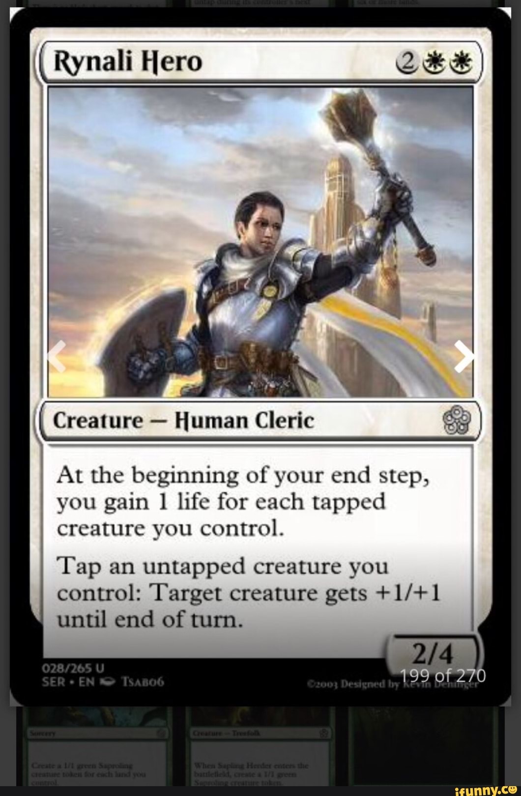 ( Rynali Hero 'I Creature - Human Cleric At the beginning of your end ...