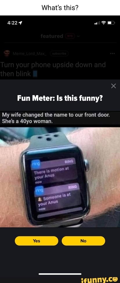 Hat's th Fun Meter: Is this funny? My wife changed the name to our ...