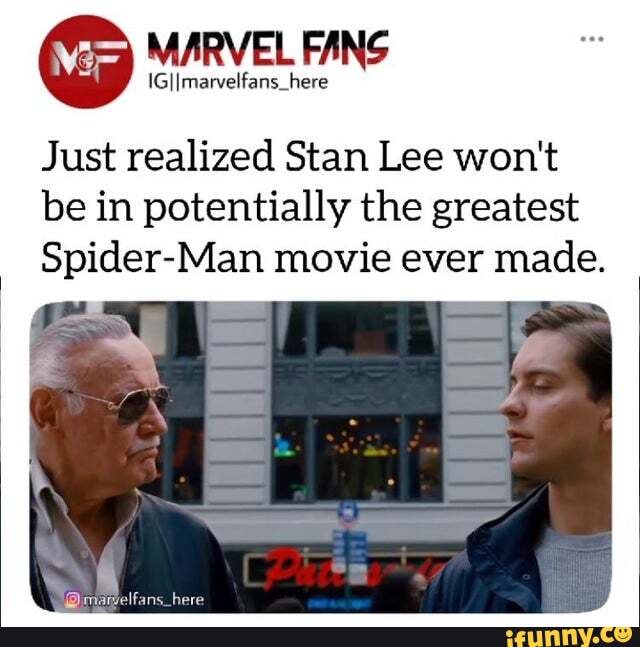 RIP Stan Lee - MARVEL FANS IGIImarvelfans_here Just realized Stan Lee ...