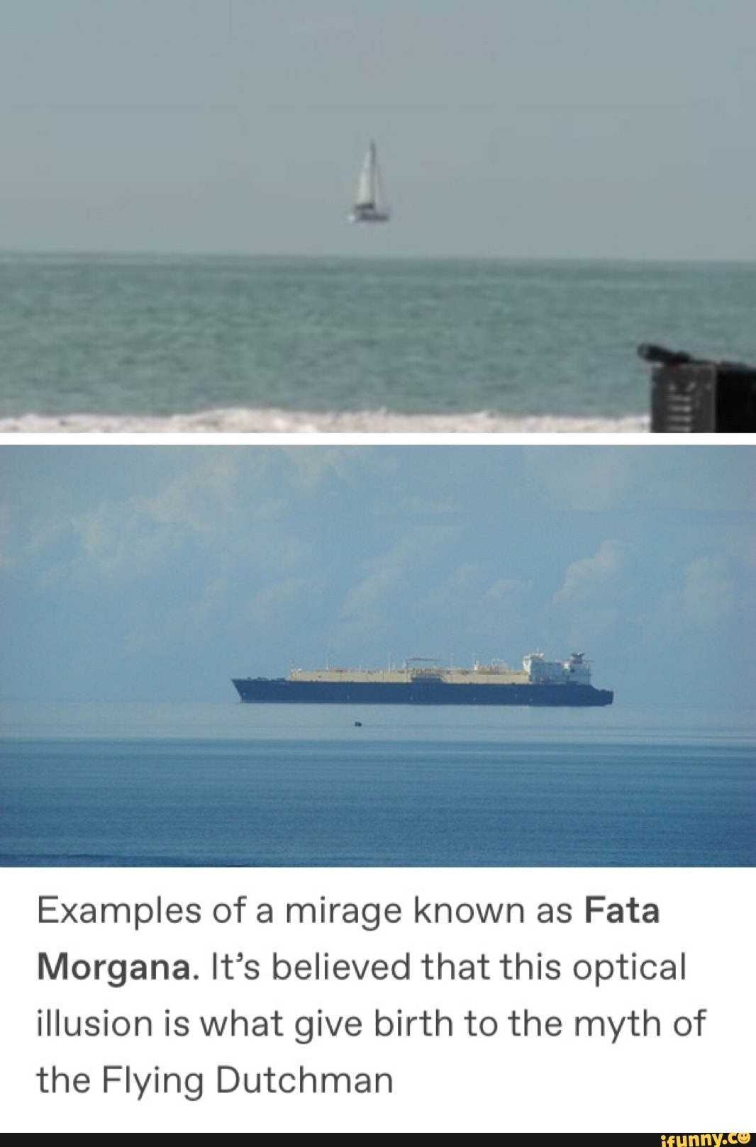 Examples of a mirage known as Fata Morgana. It’s believed that this ...