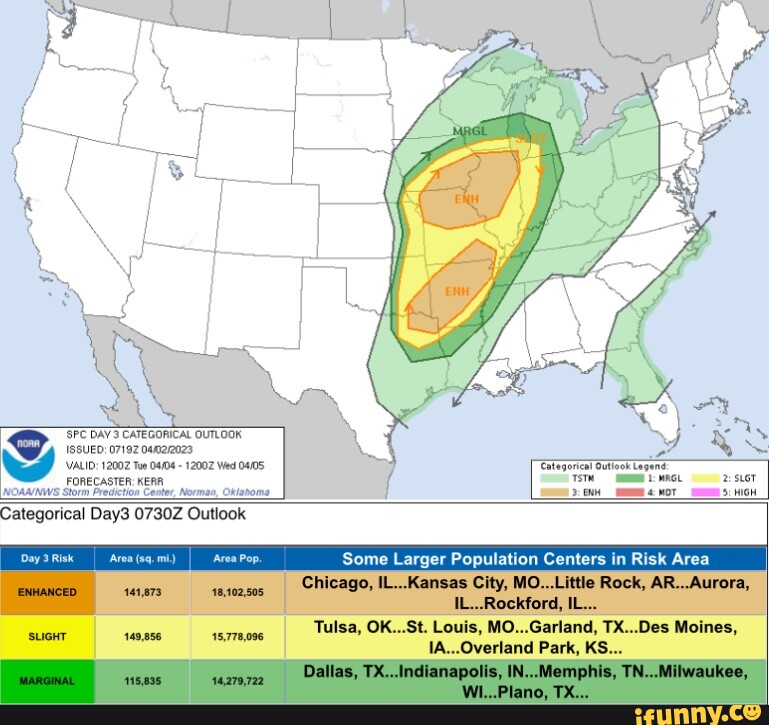 'SPC DAY 3 CATEGORICAL OUTLOOK ISSUED: 07192 o4nzren23 VALID: 12002 Tue ...