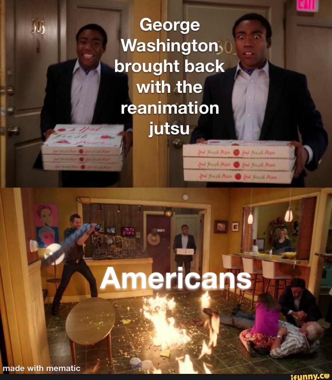 George Washington brought back with the reanimation jutsu Americans ...