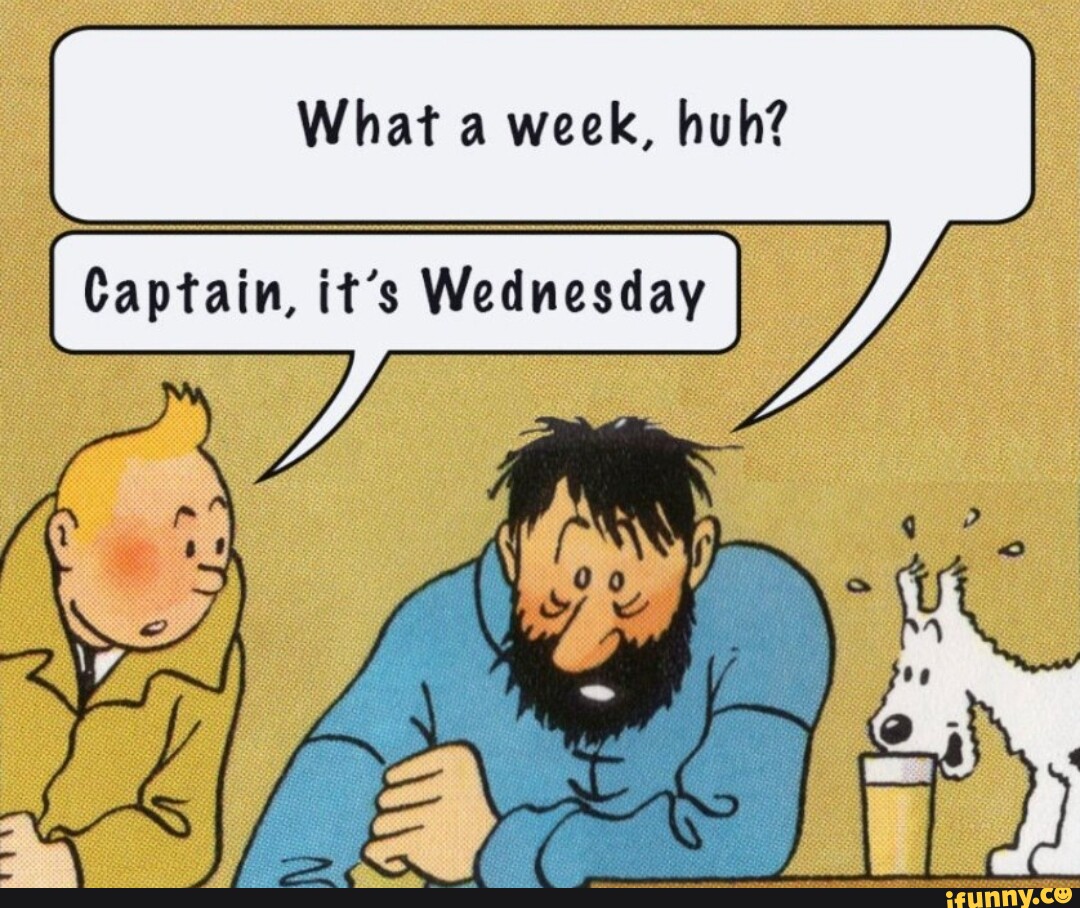 What a week, huh? Captain, it's Wednesday - iFunny