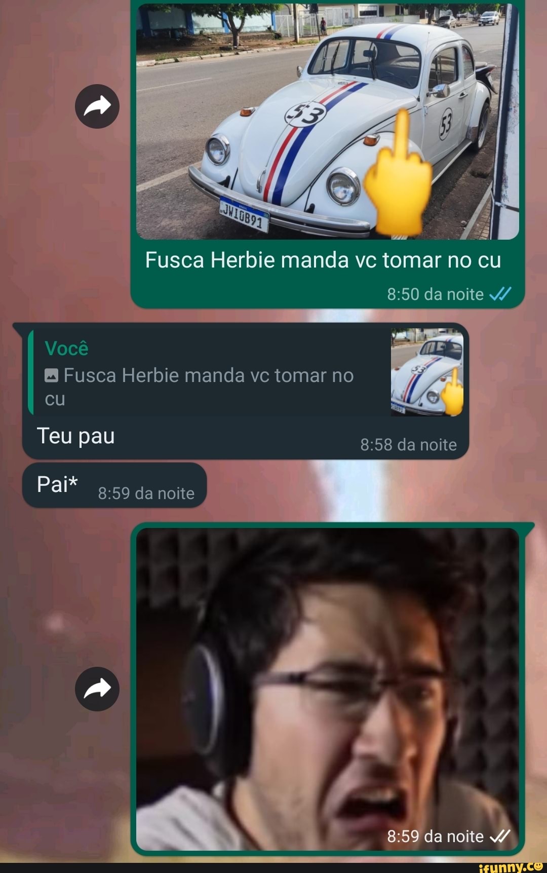 Fusca Herbie Manda Vc Tomar No Cu Da Noite Você Fusca Herbie Manda Vc