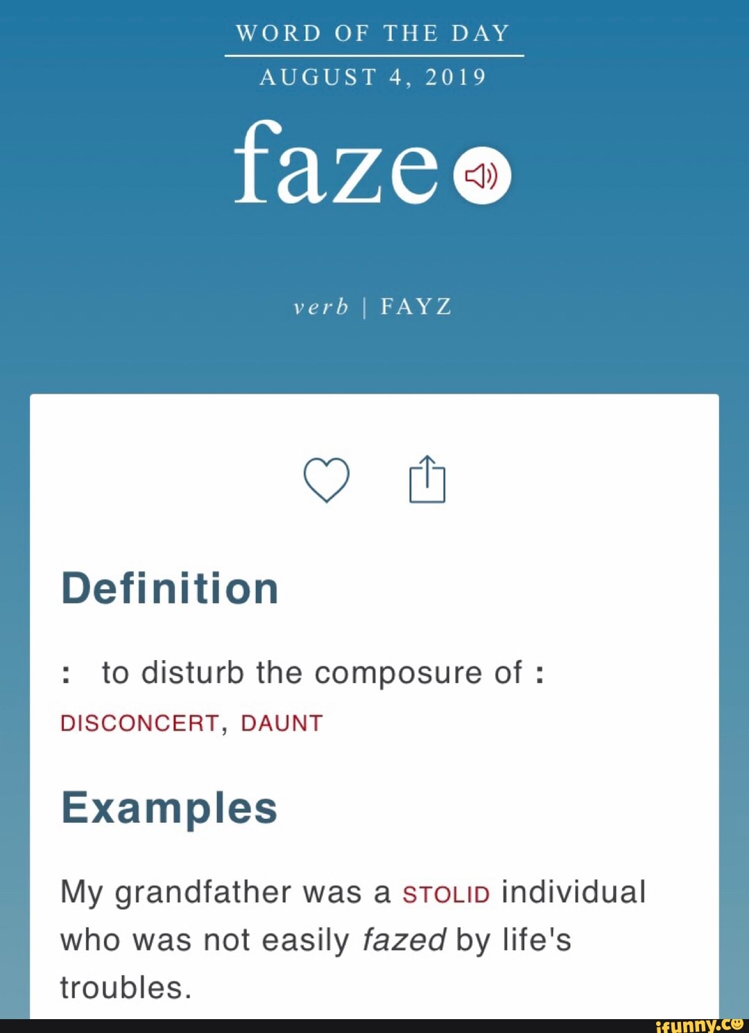 WORD OF THE DAY AUGUST 4. 2019 to disturb the composure of : DISCONCERT ...