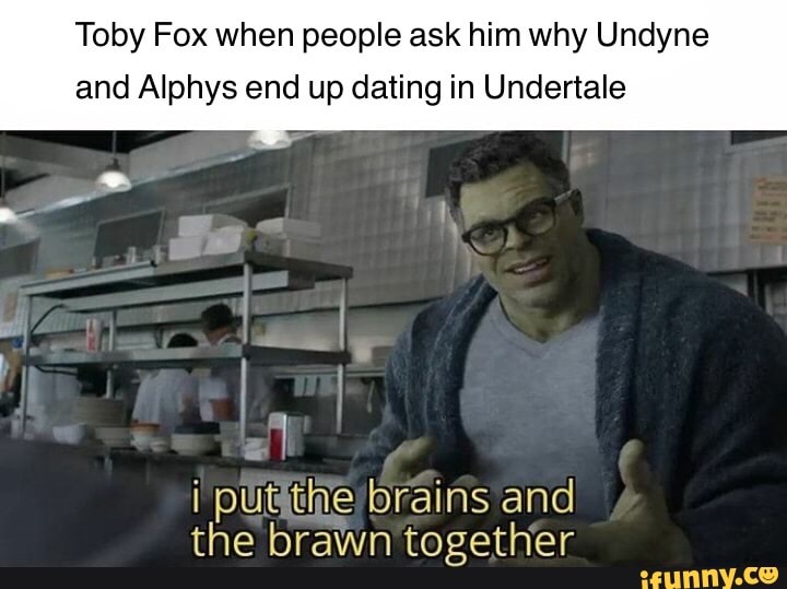 Toby Fox when people ask him why Undyne and Alphys end up dating in ...