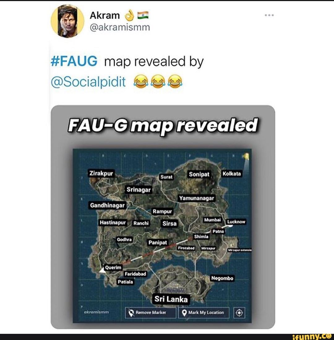 #FAUG map revealed by @Socialpidit FAU-G map revealed Zirakpur Surat ...