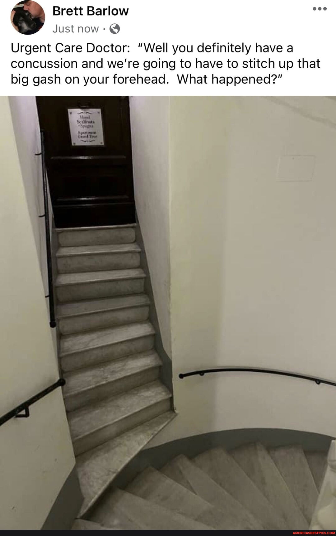 Brett Barlow Just now @ Urgent Care Doctor: "Well you definitely have a ...