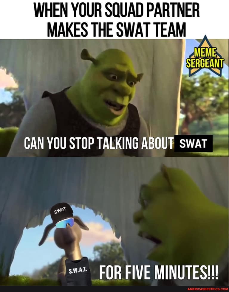 WHEN YOUR SQUAD PARTNER MAKES THE SWAT TEAM CAN YOU STOP TALKING ABOUT ...