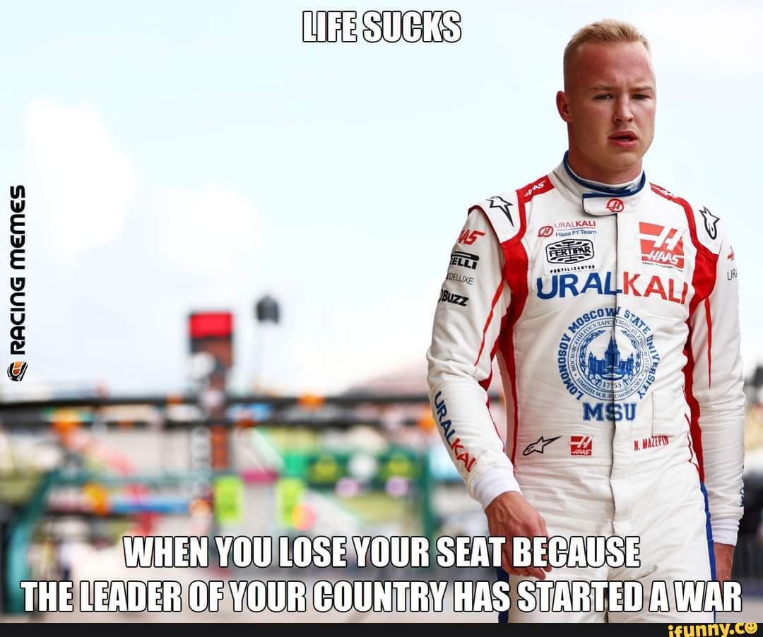 Haas sack Nikita Mazepin and end Uralkali F1 sponsorship - RACING Memes ...