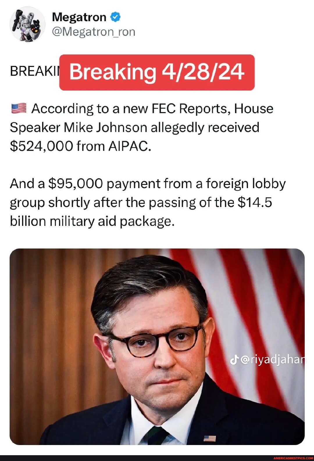 Hiy Megatron @ BREAKII @Megatron ron Breaking E= According to anew FEC ...