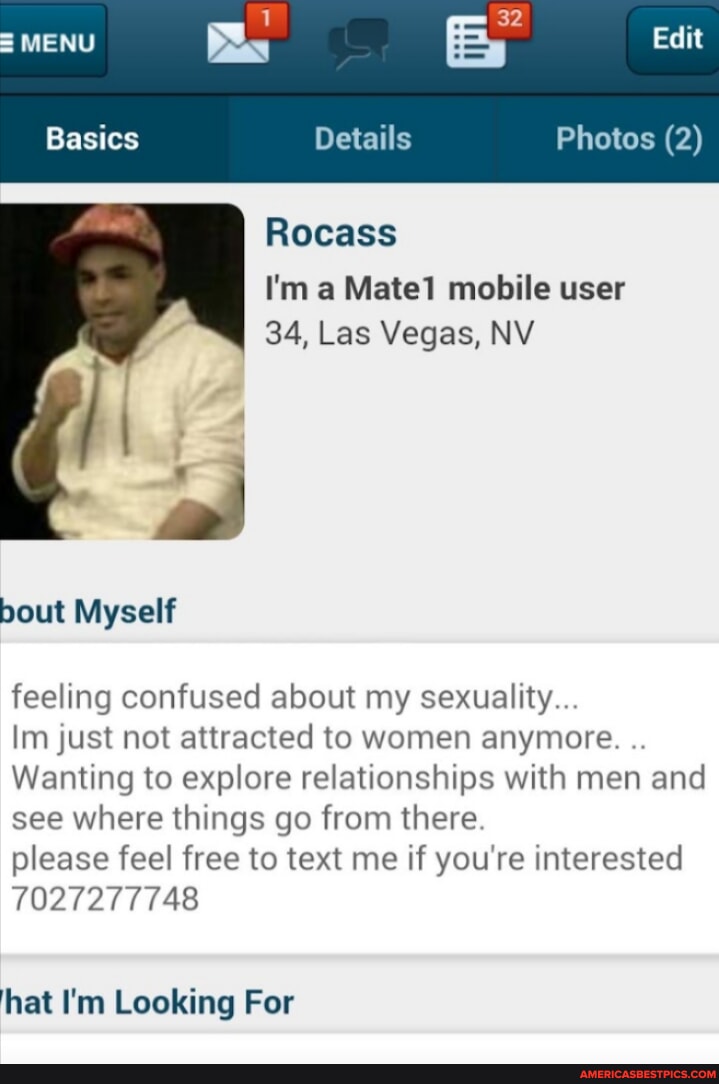 Edit Basics Details Photos (2) Rocass I'm a Mate mobile user 34, Las ...