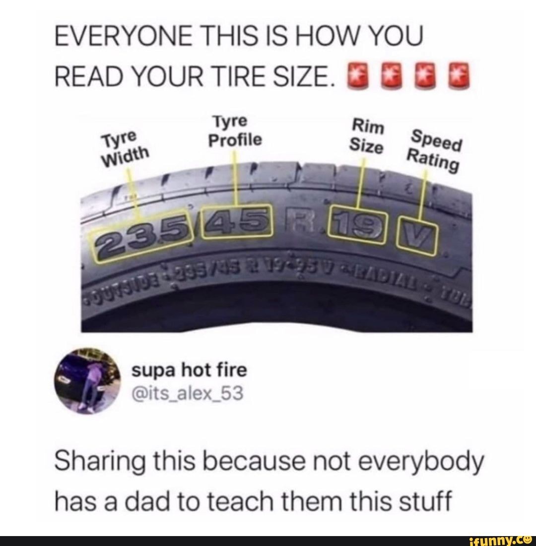 EVERYONE THIS IS HOW YOU READ YOUR TIRE SIZE. LI Tyre Profile supa hot ...