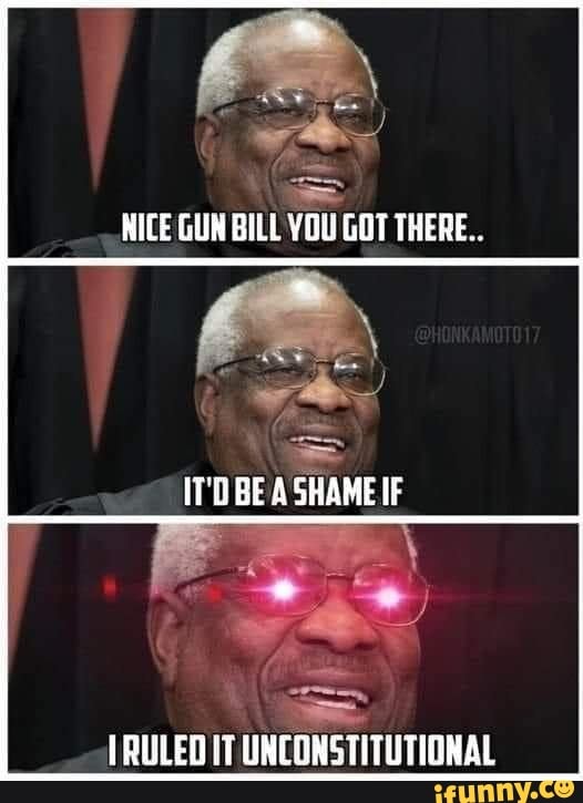 NICE GUN BILL YOU GOT THERE... BE A SHAME IF RULED IT UNCONS TITUTIONAL ...