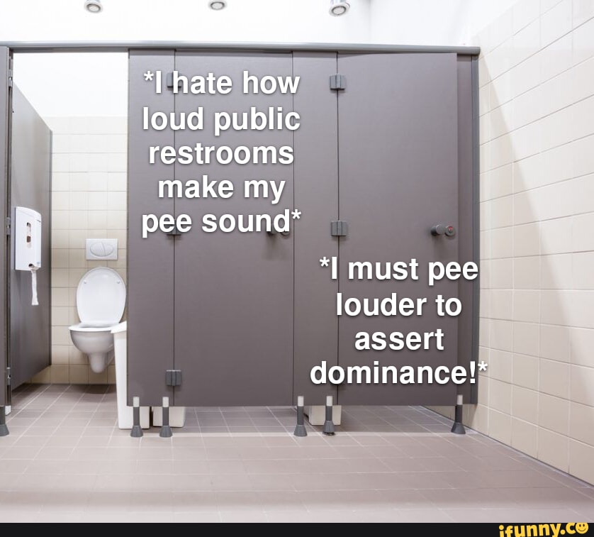 Hate how ~ loud public restrooms make my pee sound* must pee louder to ...
