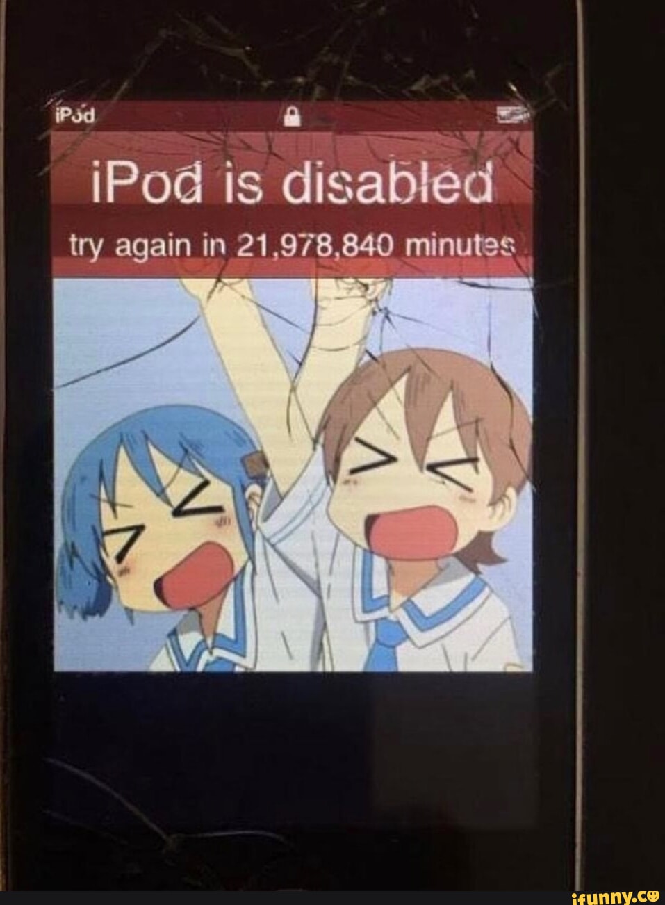 IPod Fy iPod is disabled \ ay fay \ try again in 21,978,840 minutes ...