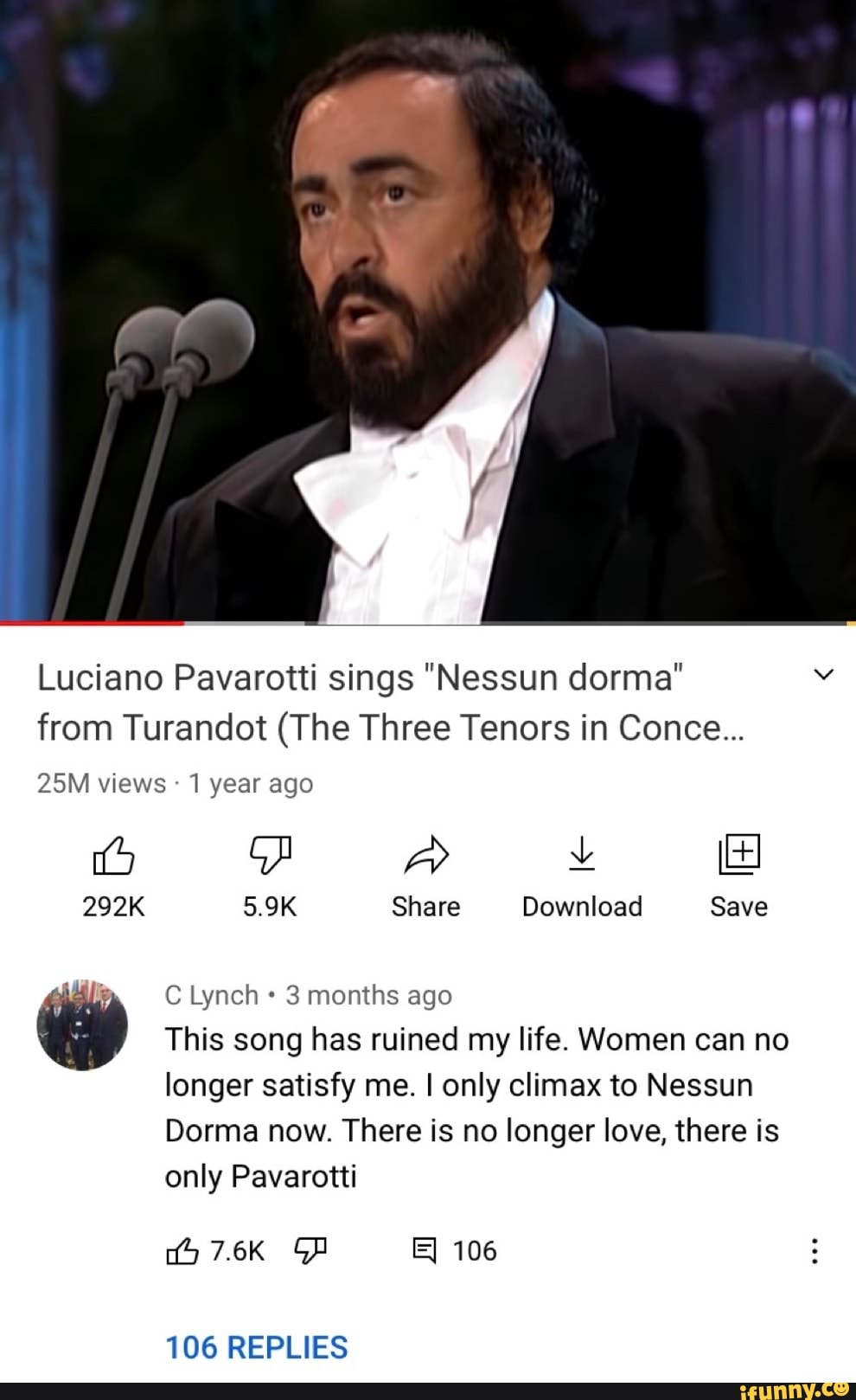 Luciano Pavarotti sings "Nessun dorma" from Turandot (The Three Tenors ...