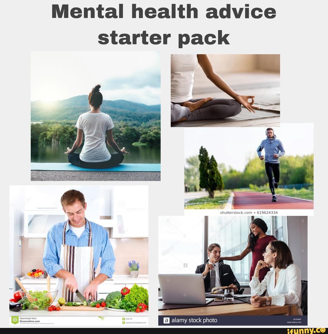 Mental health advice starter pack Download from EE} alamy stock photo ...