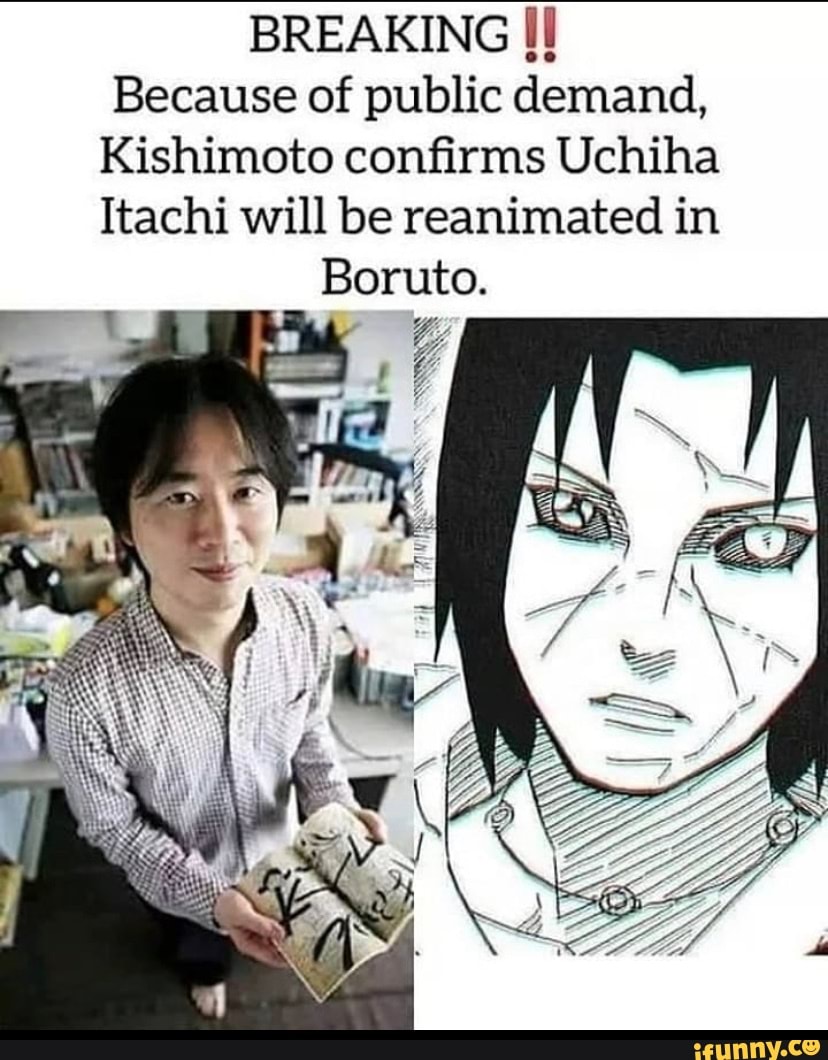 BREAKING II Because of public demand, Kishimoto confirms Uchiha Itachi ...