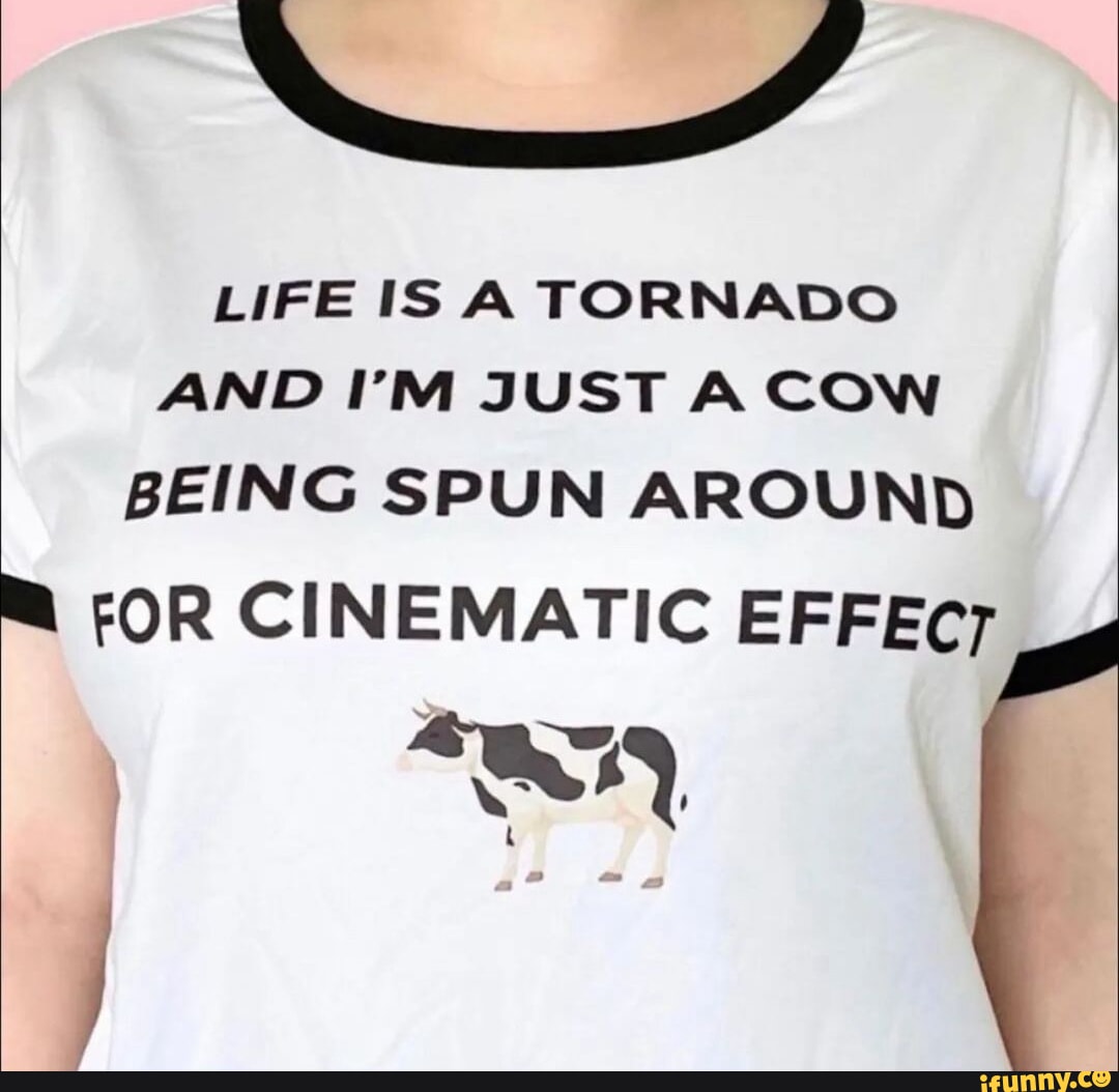 LIFE IS A TORNADO AND I'M JUST LA COW BEING SPUN AROUND FOR CINEMATIC ...