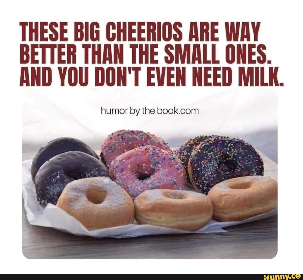 THESE BIG CHEERIOS ARE WAY BETTER THAN THE SMALL ONES. AND YOU DON'T ...