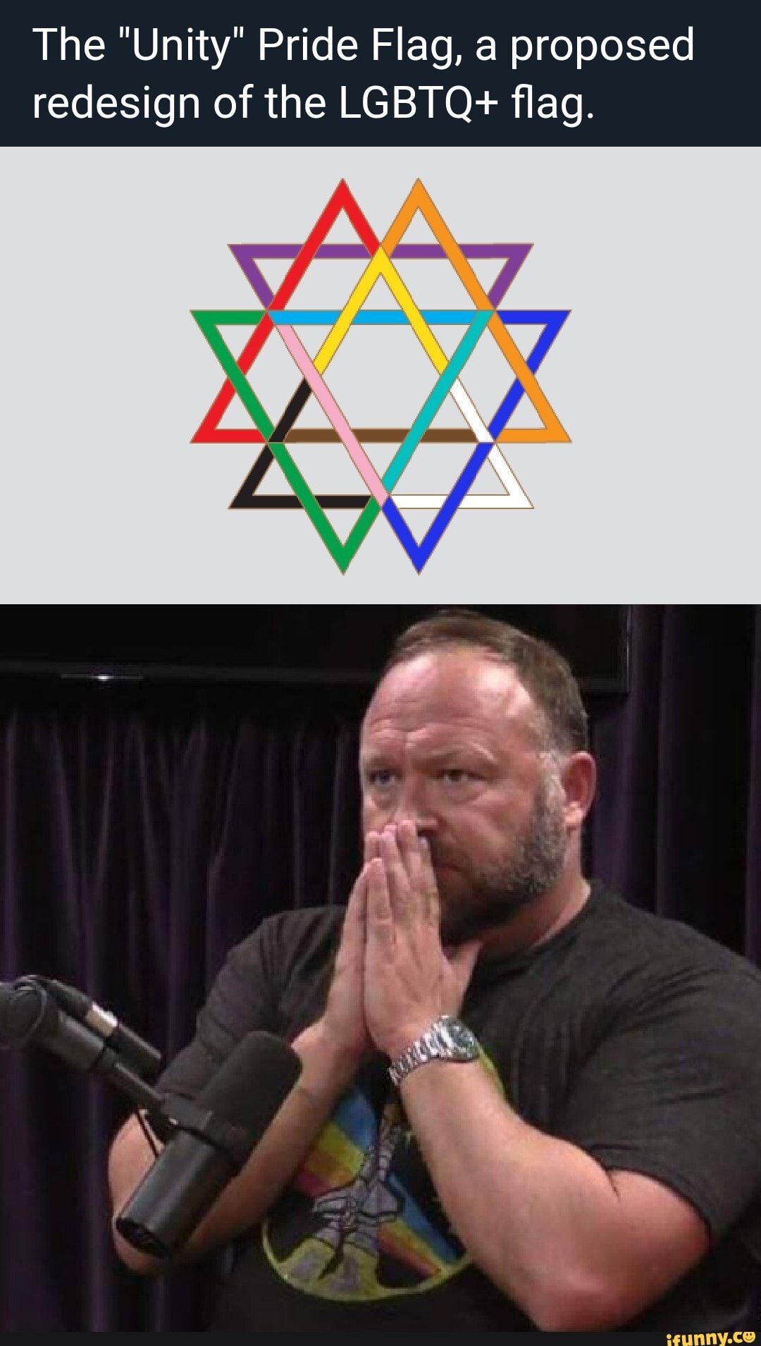 The "Unity" Pride Flag, a proposed redesign of the LGBTQ+ flag. - iFunny