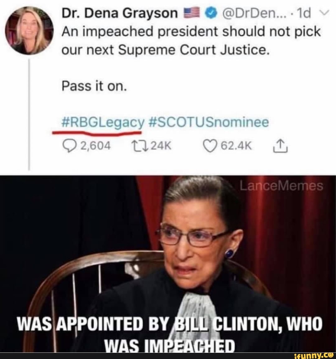Dr. Dena Grayson @DrDen...- Id An impeached president should not pick ...