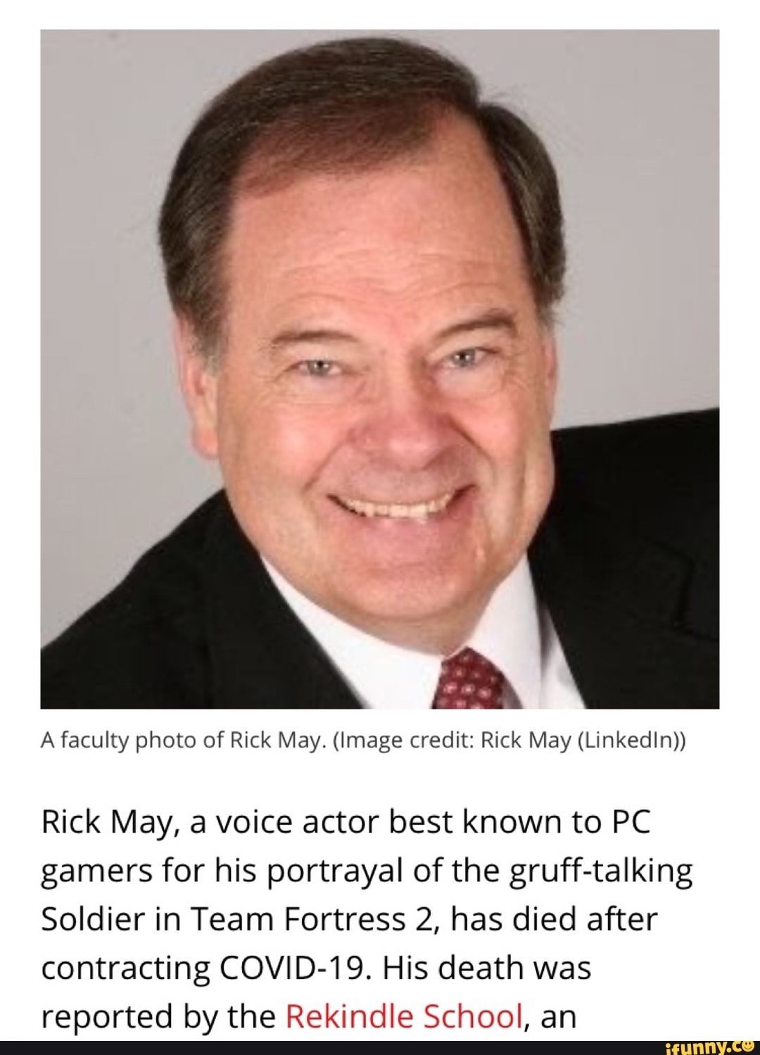 A faculty photo of Rick May. (Image credit: Rick May (LinkedIn)) Rick ...