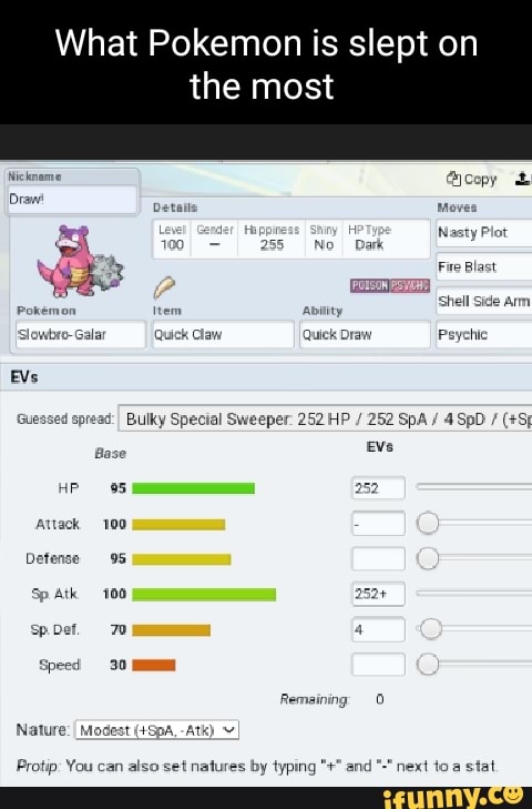 What Pokemon is slept on the most Nickname copy ON Detail Moves Nasty ...