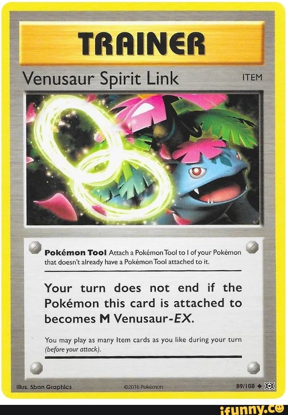 Fenusaur Spirit Link Pokmon Tool Attach a Pokmon Tool to of your ...