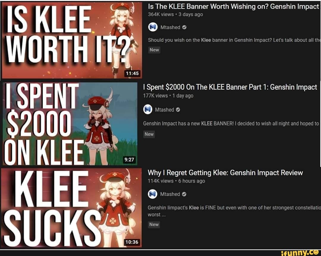 IS KLEE WORTH Wy Is The KLEE Banner Worth Wishing on? Genshin Impact ...
