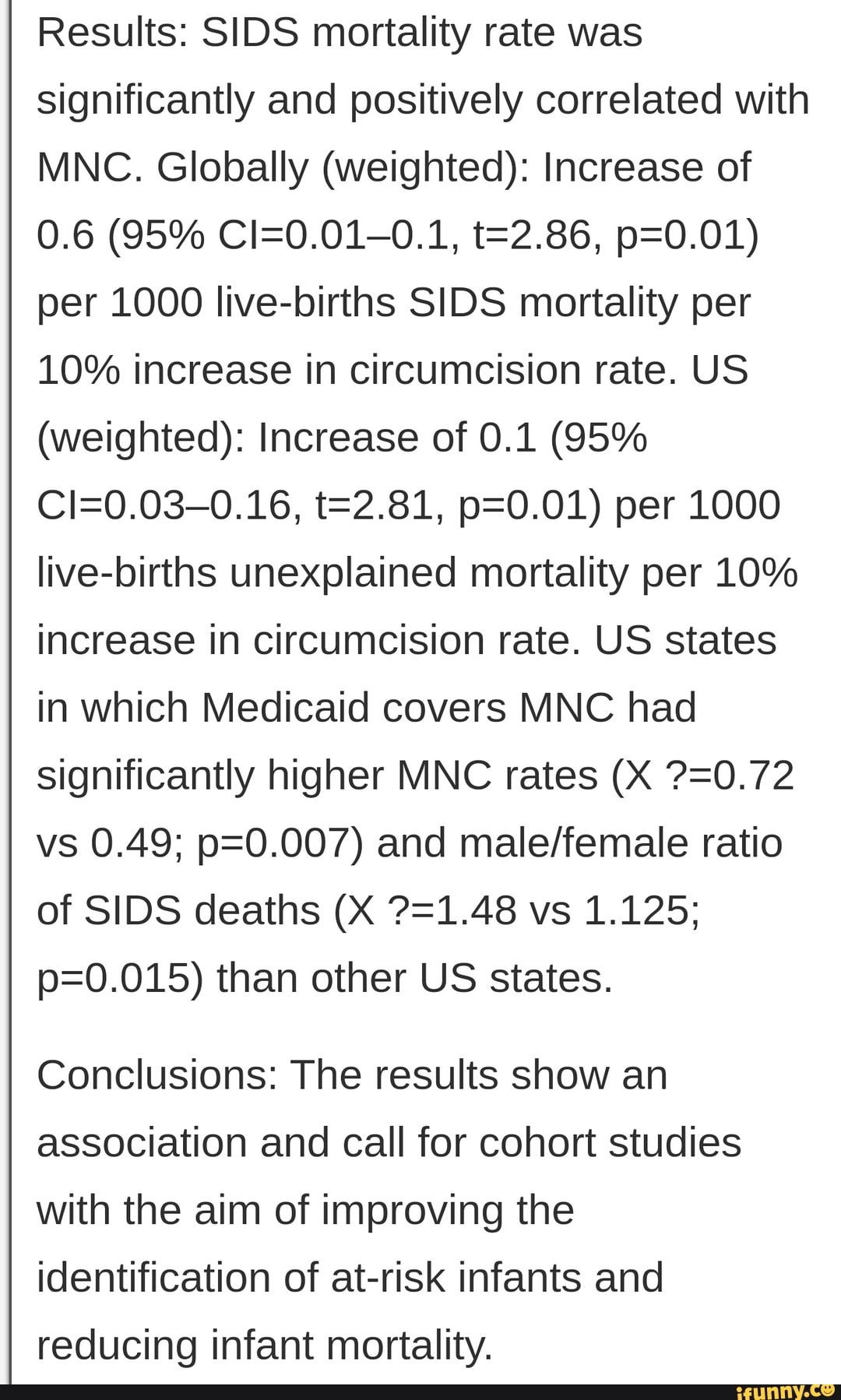 Results: SIDS mortality rate was significantly and positively ...