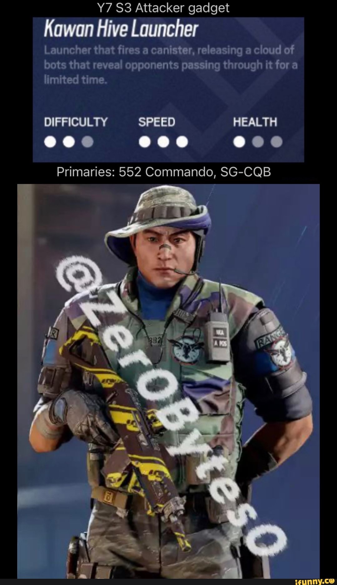 Attacker gadget Kawan Hive Launcher Launcher that fires a canister ...