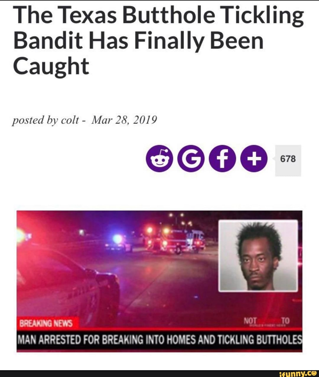 The Texas Butthole Tickling Bandit Has Finally Been Caught posted by ...