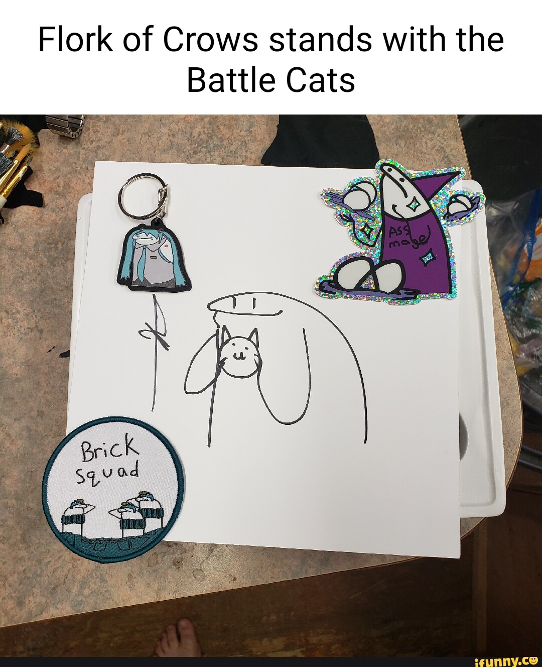 Flork of Crows stands with the Battle Cats - iFunny