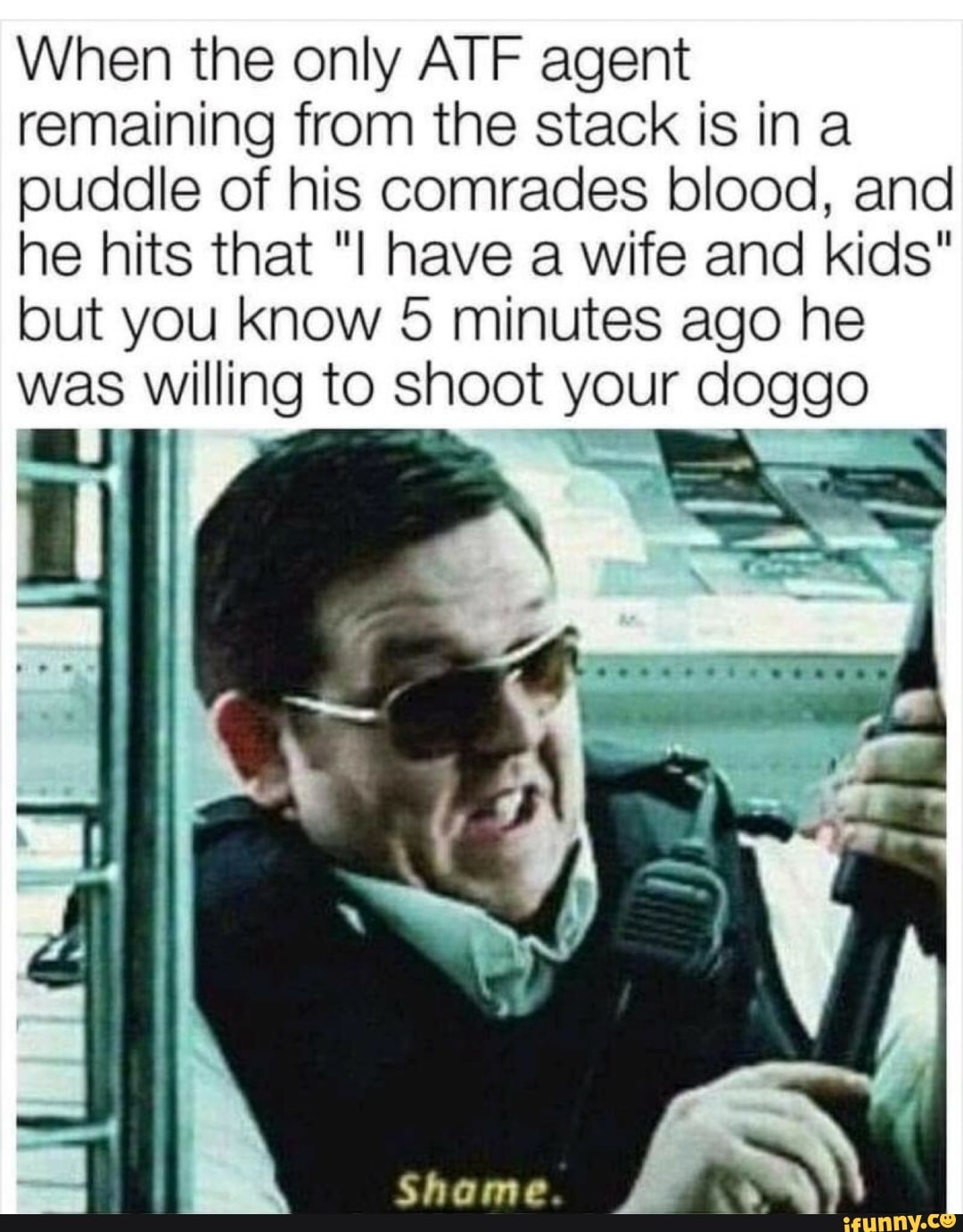 When the only ATF agent remaining from the stack is in a puddle of his ...