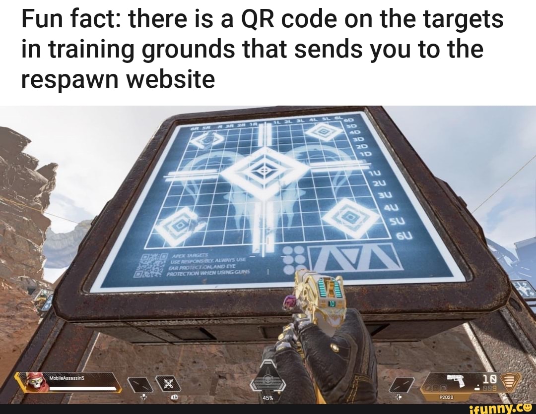Fun fact: there is a QR code on the targets in training grounds that ...