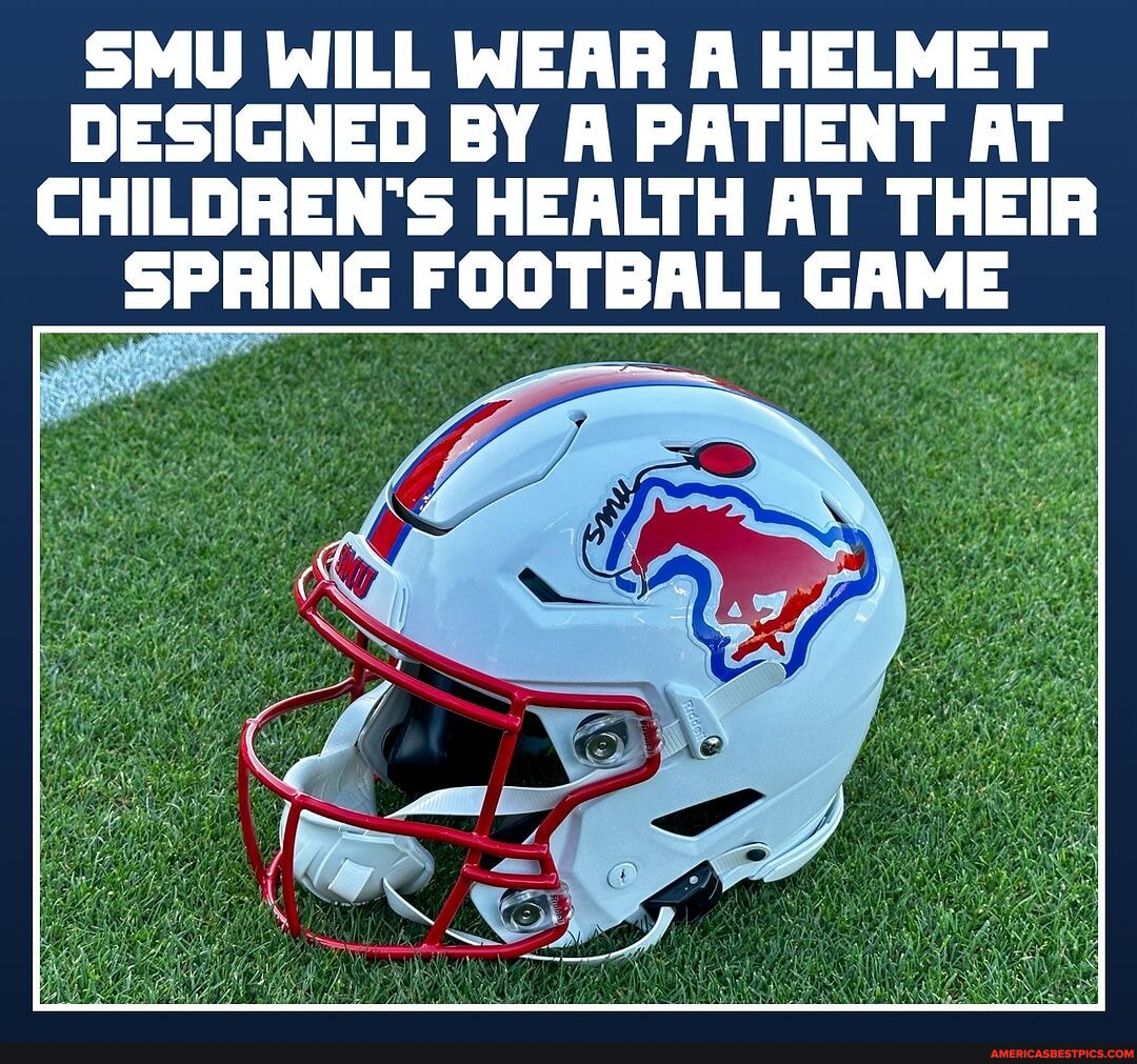 The helmet decals were designed by thirteen-year-old Annabella, and SMU ...
