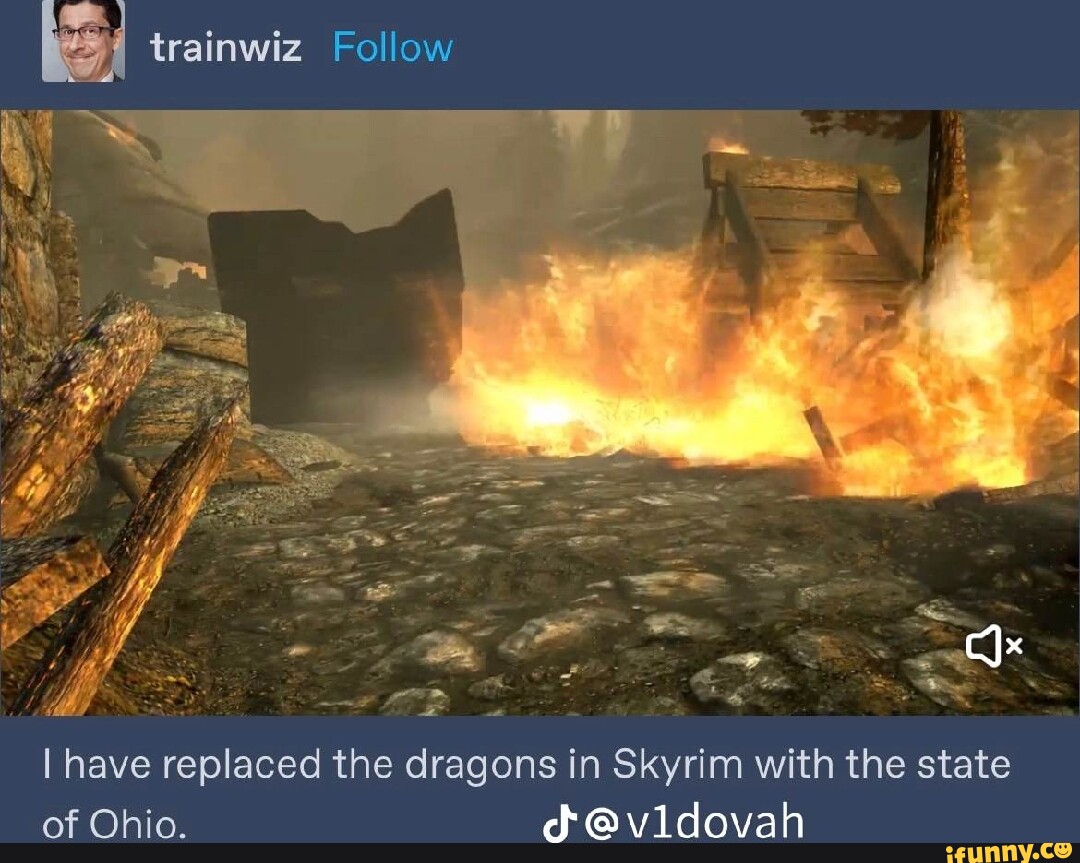 Trainwiz Follow I have replaced the dragons in Skyrim with the state of ...